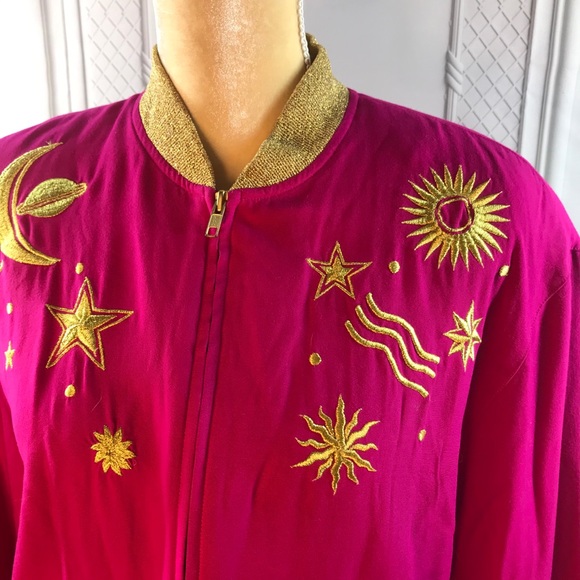 J.B. Diffusion | Jackets & Coats | Vintage 8s Celestial Bomber Jacket M ...